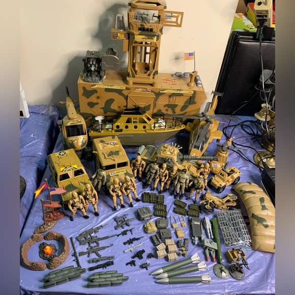 Toys | Military Action Playset With Vehicles And Figures | Poshmark